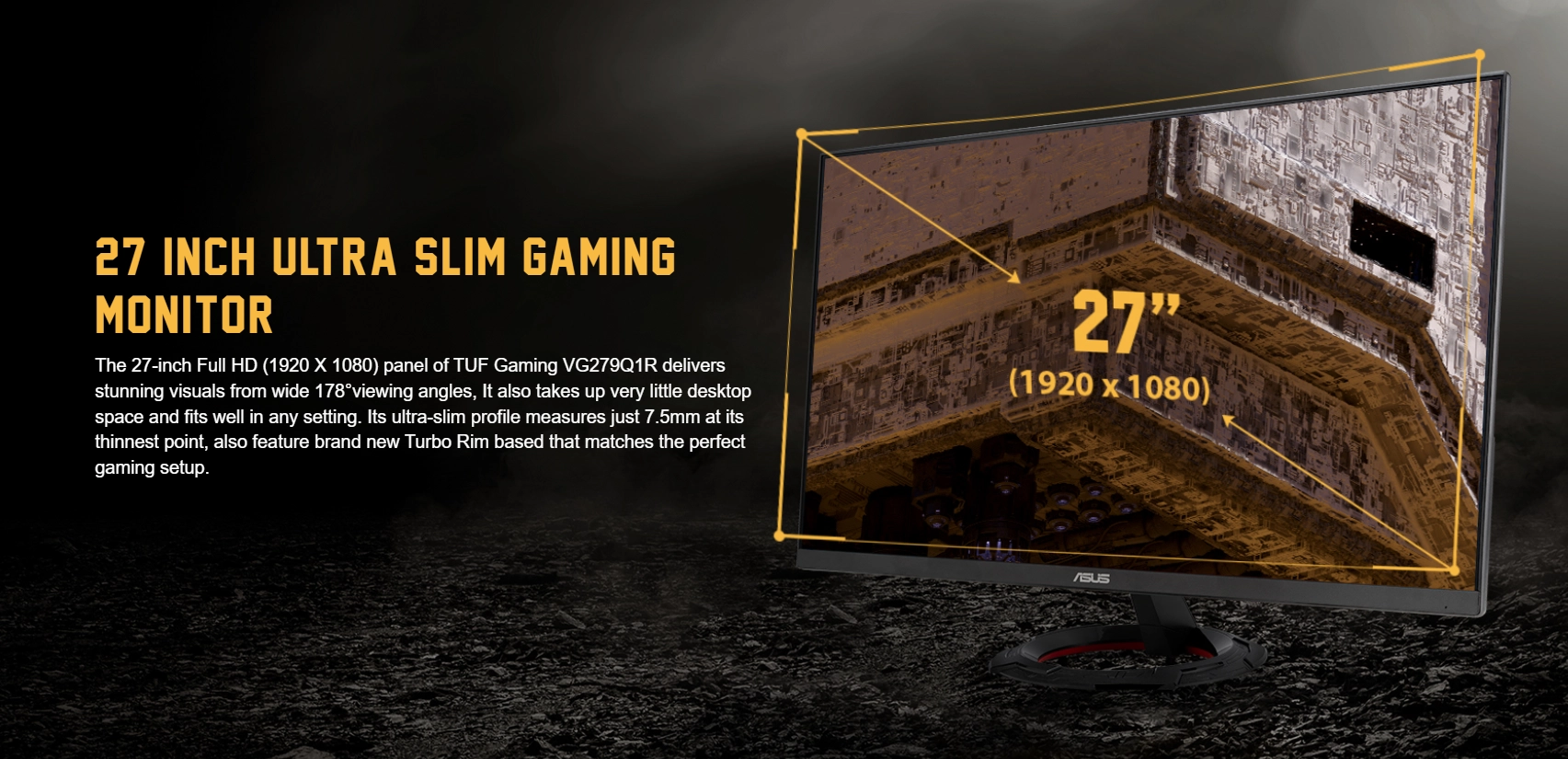 Asus TUF Gaming VG279Q1R 27 inch FHD IPS, 144Hz, 1ms, AMD FreeSync ...