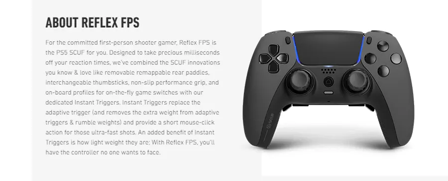 Shop PS5: Scuf Reflex FPS Wireless Performance Controller For Ps5 - Light Grey (Black) at the ...
